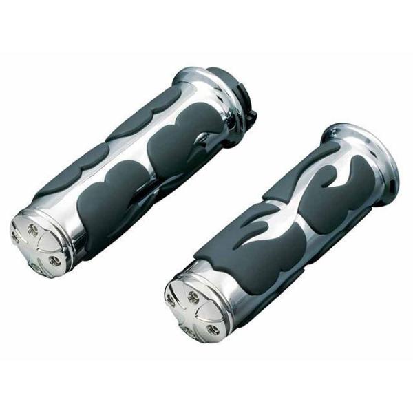 ●メーカー名：クリアキン / kuryakyn●商品名：ISO FLAME グリップ 電子スロットル車メーカー品番：T14-KUR6269JANコード：4548916275830CVO FLSTNSE Softail Deluxe CVO ...