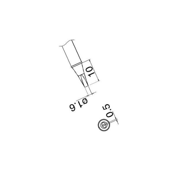 ●メーカー名：ハッコー / HAKKO●商品名：T31-01D16 こて先/D16 450℃メーカー品番：T31-01D16JANコード：4962615041501品番：FX100-81 / FX1001-81450℃用