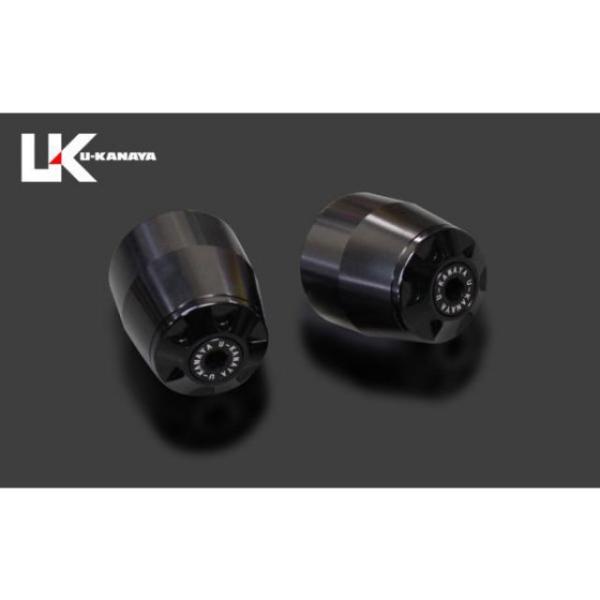 ●メーカー名：ユーカナヤ / U-KANAYA●商品名：アルミビレットハンドルバーエンド（ブラック）●エンドキャップカラー：グリーンメーカー品番：BEBK-YA047-GRMT-10ブラックアルミ6061ハンドルバーエンド左右各2個1セット...