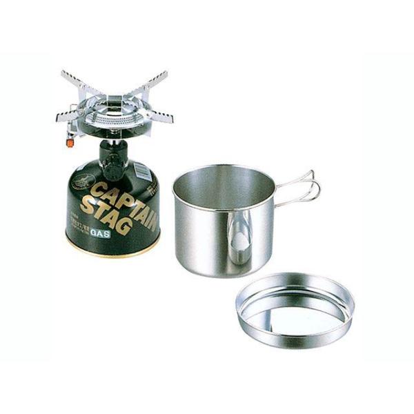 ●メーカー名：キャプテンスタッグ / CAPTAIN STAG●商品名：オーリック小型ガスバーナー・クッカーセットメーカー品番：17371339JANコード：4976790764001アウトドア用品祭M-6400小型ガスバーナーコンロ/ゴト...