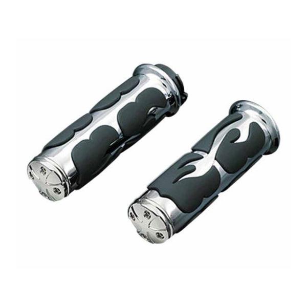 ●メーカー名：クリアキン / kuryakyn●商品名：ISO FLAMEグリップ 1ペア 1インチバー用メーカー品番：T14-KUR6262JANコード：4548916275250クローム