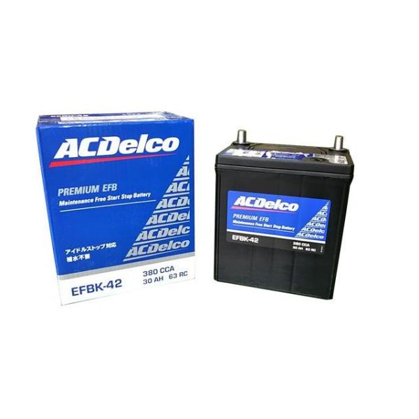 ●メーカー名：エーシーデルコ / ACDelco●商品名：EFBK42R アイドリングストップ車対応 EFBバッテリーメーカー品番：EFBK42RJANコード：4909785485995W126xL186xH225（mm）5時間率容量：30...