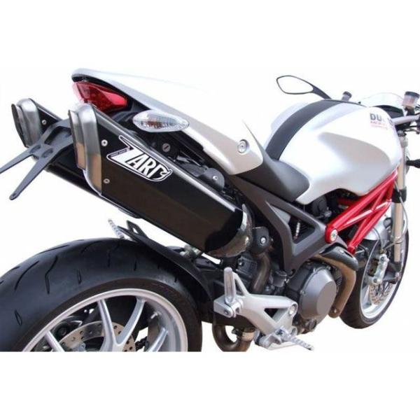 ●メーカー名：ザード / ZARD●商品名：N.2 BLACK ステンレススチール -ALU EURO 3 HOMOLOGATED スリップオン for DUCATI MONSTER 696/796/1100 ｜ ZD115APOメーカー品...