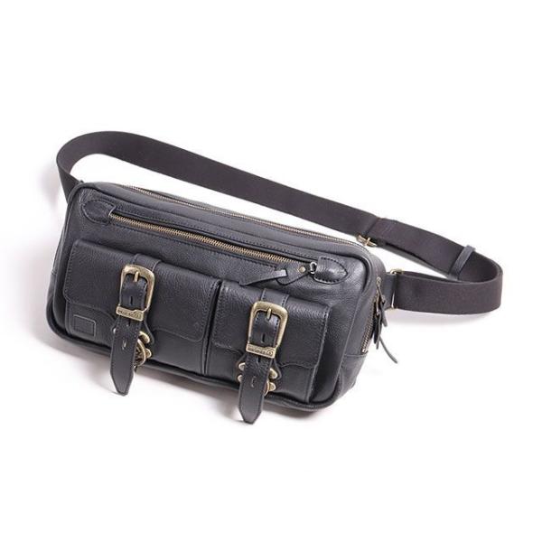 ●メーカー名：デグナー / DEGNER●商品名：W-114 レザーボディバッグ（ブラック）メーカー品番：W-114JANコード：4524486090738ブラック牛革外寸：縦17×横34×幅10（cm）使えば使うほど味が出る、しなやかな牛...