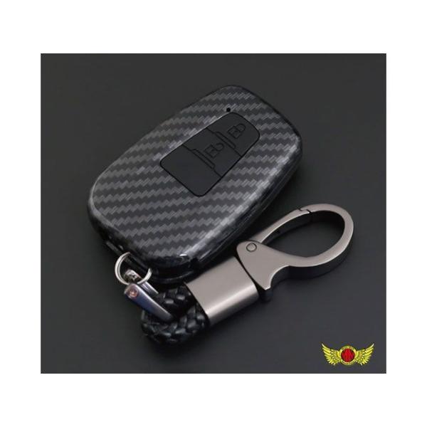 ●メーカー名：マッドマックス / MADMAX●商品名：トヨタ車専用 カーボン調 スマートキーケース C-HR/プリウス50系 2ボタン式 TYPE5 キーホルダー付き ブラックメーカー品番：MM50-T005-BKJANコード：45895...