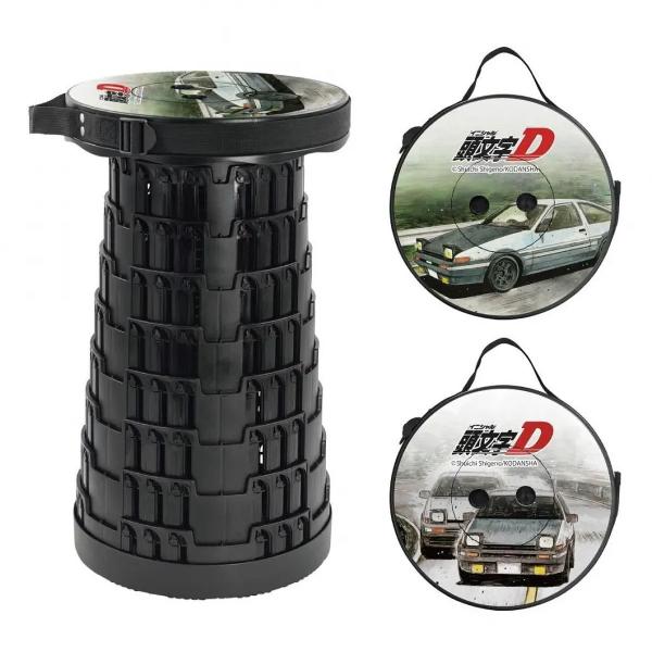 タイヤ型折り畳み椅子に『頭文字D』版が登場！講談社公認のライセンス取得商品です。◯イベント会場での簡易チェアとして ? 長時間の待機や休憩時に大活躍！◯アウトドアやキャンプのお供に ? ミニテーブルとしても使用可能！◯車に常備しておけば安心...