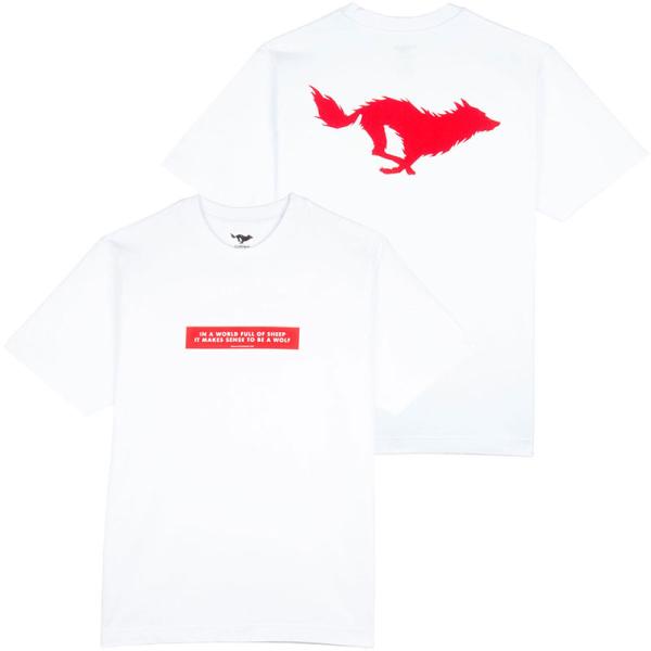 100%オーガニックコットンで製作されたリラックスフィットタイプのヘビーウェイトTシャツです。フロントにはグラフィカルにデザインされたブランドのキャッチコピー”In a world full of sheep it makes sense ...