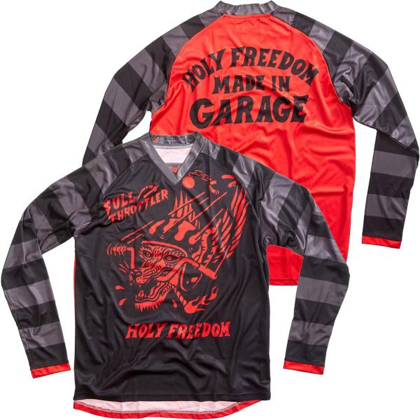 アートロゴプリントが施されたレギュラーフィットのMXジャージ。通気性の良いポリエステル素材を使用しているため、速乾性に優れ、快適な着心地を実現。ラグランスリーブで動きやすく、オフロードアクティビティはもちろん、街着のファッションアイテムとし...