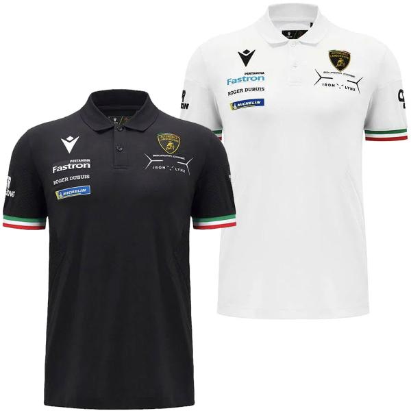 ランボルギーニ・アイロン・リンクス チームのオフィシャルレプリカポロ。LMDh規定車両にてFIA 世界耐久選手権およびIMSA スポーツカー選手権にSC63で参戦することを発表したランボルギーニチームのオフィシャルレプリカポロです。