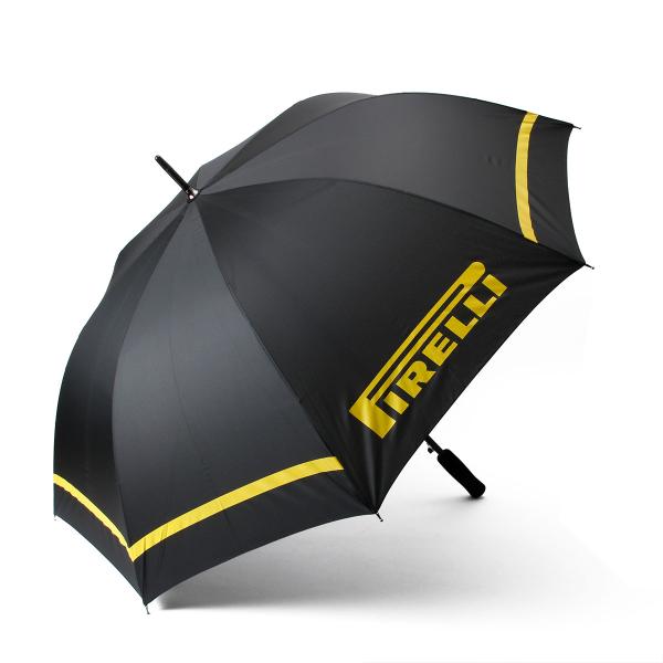 ピレリのオフィシャルゴルフアンブレラ。ブラックを基調としたカラーに、イエローの文字でピレリのロゴとラインがプリントされたシンプルなゴルフアンブレラです。ゴルフだけでなく、車内に忍ばせて置いたり、ちょっとした送迎用などにも最適です。