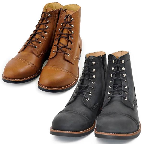 ポルトガルにてハンドメイドで仕上げられた、クラシックなサービスブーツ。メインマテリアルには100%ヴィンテージカウハイドを使用し、たっぷりとグリースを含ませることで高い撥水性を備えています。インナーライニングにも100%レザーを採用。ソール...