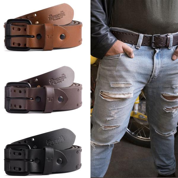 耐久性に優れたハーネスレザー(多脂革)を使用して作られたベルトです。サイドにあしらわれた手編みの編み込みがアクセントになっています。ワイルドウエストで鍛えられた、カウボーイのような魅力のあるベルトです。