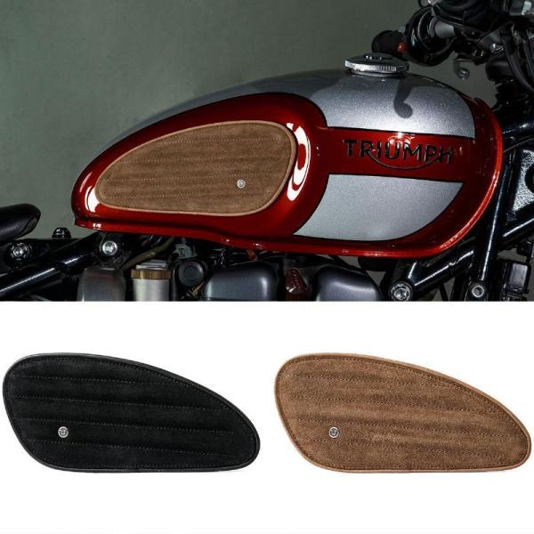 バイクの見た目をより高めるために考案されたレザータンクパッドです。トリップマシーンの特徴であるクランチレザーからハンドメイドで製造されています。しっかりとお手入れをすることで長期にわたりご使用が可能な製品です。接着には3Mの工業用標準テープ...