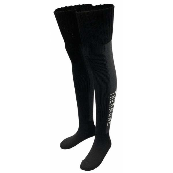 ウィンター用 膝上ロング丈ソックス！冬のオートバイ乗車時の走行風で特に冷える「足先」「脛」「膝」を集中的に暖めるウィンター用 膝上ロング丈ソックス。 レッグウォーマーや膝ウォーマー要らずでこの1足で暖かく、冷えから守ります。本製品はHEAT...