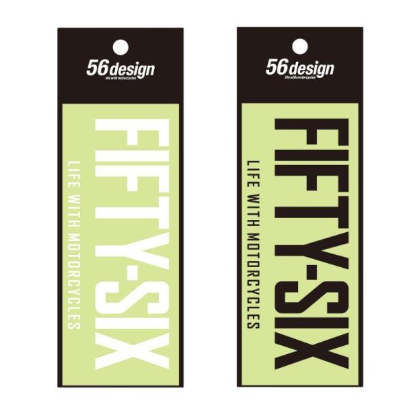 56design オリジナル FIFTY-SIX ロゴステッカー。文字だけが残る切文字タイプになっており、ご自身のバイクやヘルメット、携帯電話などに貼って頂けます。<検索用 VaMp KSD4＞