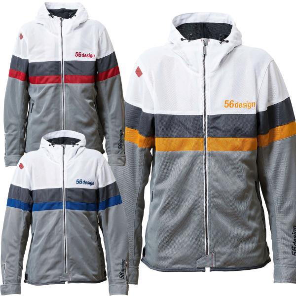 RETRO BORDER MESH PARKA（レトロボーダーメッシュパーカー）横に走るボーダーラインが印象的な、フルメッシュ仕様のサマーパーカー。風をまとって走るような、真夏のライディングを快適にする一着です。