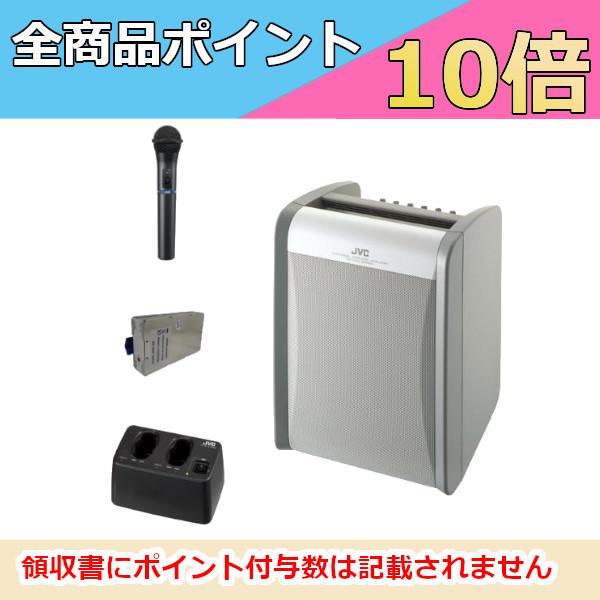 【インボイス対応済】★ポータブルワイヤレスアンプ本体★ハンド型ワイヤレスマイク★シングルチューナー★充電器※CD再生機能はありません。【セット内容】・PE-W50B×1（ポータブルワイヤレスアンプ）・WM-P970×1（ハンド型ワイヤレスマ...