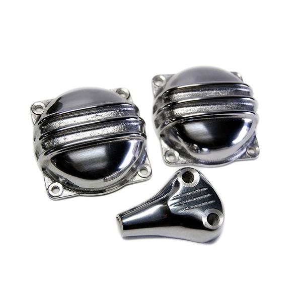 キャブレタートップカバー+スロットルポジションセンサーカバーのセット販売です。それぞれを単品購入するよりお得な価格となっております。ブランド:FORK適合車種:W650材質:アルミ鋳造バフ仕上げ