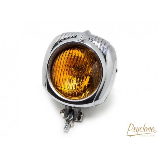 中古市場で高額取引されている、'40s-'50s Vintage 'Electroline 54' のレプリカライトです。取付部は一般的な汎用ベーツライト同様にアレンジされており、HI/LOW切替も可能です。ブランド:Psyclone適合車...