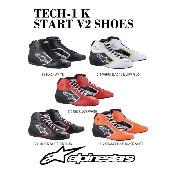 メーカー：alpinestarsモデル：TECH1-K START v2 SHOES型番：2711521カラー：12 BLACK WHITE215 WHITE BLACK YELLOW FLUO312 RED BLACK WHITE1231...