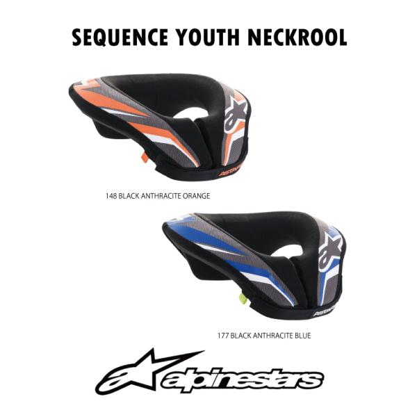 メーカー：alpinestars商品名：SEQUENCE YOUTH NECK ROLL型番：6741018カラー：148 BLACK ANTHRACITE ORANGE177 BLACK ANTHRACITE BLUEサイズ：S/M：6〜...