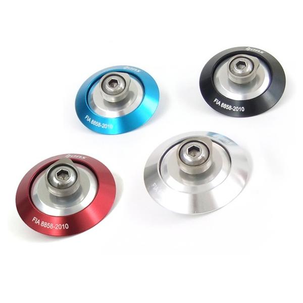 4輪ヘルメット用 ハンスアンカークリップ・ハンスポスト HANS CLIP FIA8858-2010新規格のSNELL SA2010もしくはSNELL SAH2010タイプのヘルメットのみに対応カラー：シルバー / ブラック/ ブルー / ...