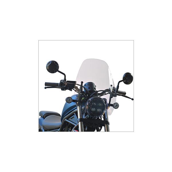 材質：　ポリカーボネイト樹脂サイズ（約）：H470mm×W360mm×D2.5mmカラー：クリアー製品重量（約）：1,000g適合：レブル250/500(2BK-MC49/2BL-PC60)※Rebel 250 S Edition取付不可メ...