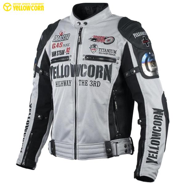THE YELLOWCORNチタンニウムライダースジャケット　フルモデルチェンジ！本革を贅沢に使用したハイエンドモデル！《素材》■表地：メッシュ/牛革 / 2WAYストレッチニット / チタンプロテクター■裏地：メッシュ■脱着式防水インナー...