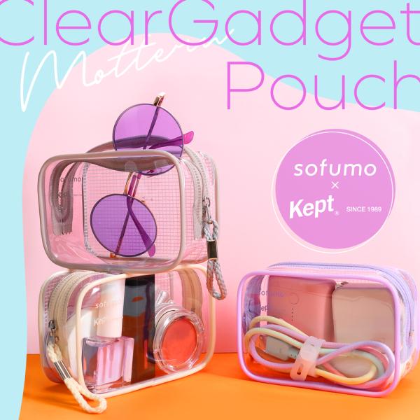 【発売日：2024年06月20日】■人気のペンケースブランド「Kept」とコラボしたクリアガジェットポーチ■中身が見やすいクリア素材■シンプルなデザインで推し活にも■マチがあり使いやすい