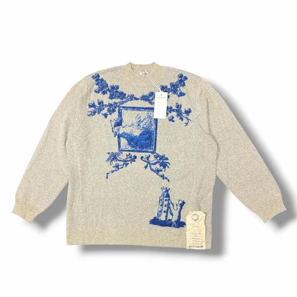 ブランド：SHINYAKOZUKA （シンヤコヅカ）商品名：2025SS PICTURESQUE BIRDS型番：2501SK128特徴：オリジナルのグラフィックを織りで落とし込んだデザインのプルオーバーニット。高い密度でおられた生地は着用...