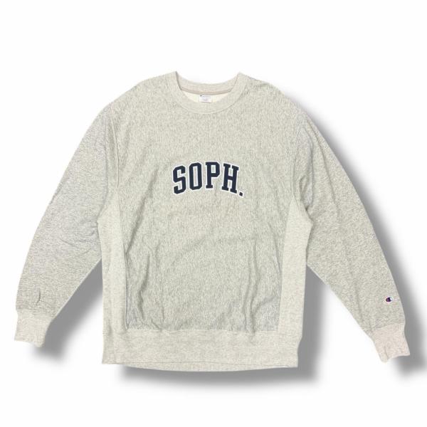 ブランド：SOPHNET.（ソフネット） × Champion（チャンピオン）商品名：REVERSE WEAVE CREWNECK型番：C8-Z009特徴：リバースウィーブチャンピオンコラボ裏毛フロント刺繍カラー：グレー表記サイズ：XL肩幅...