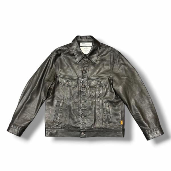 ブランド：DAIRIKU（ダイリク）商品名：2021AW Darry Leather Jacket型番：21AW J-4特徴：フロントポケット×4フロントボタン裏地あり参考上代：165000円カラー：ブラック表記サイズ：M肩幅：約48cm、...