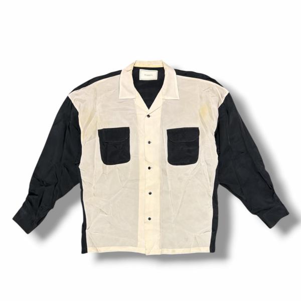 ブランド：SOLARIS&amp;CO.（ソラリスアンドコー）商品名：オープンカラーシャツ型番：19AW02005 40特徴：オープンカラーシャツフロントボタンボックスカットシンプルなデザインカラー：ブラック表記サイズ：40肩幅：約65cm...
