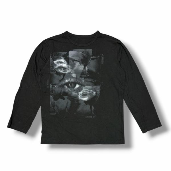 ブランド：Yohji Yamamoto POUR HOMME（ヨウジヤマモトプールオム）商品名：EYE PRINT ROUND NECK LONG SLEEVES型番：HD-T44-039特徴：ラウンドネックプリントTシャツシンプルなデザイ...