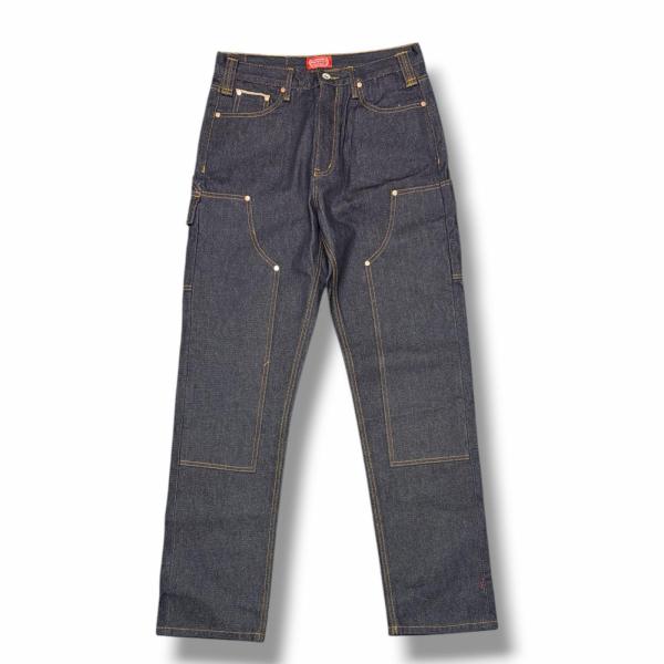 ブランド：HAVEN COURT（ヘブンコート）商品名：Double Knee Selvedge Denim特徴：補強用の当て布をフロントにあしらった、タフなダブルニー仕様のワークパンツデザインです。ウエスト部分の赤いパッチや、要所に配置さ...