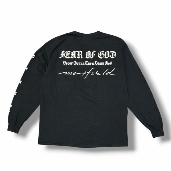 ブランド： FEAR OF GOD（フィアオブゴッド） × Maxfield（マックスフィールド）商品名：4th Collection Tシャツ特徴：クルーネックフロント・バックロゴプリント袖口リブ仕様カラー：ブラック表記サイズ：表記無し肩...