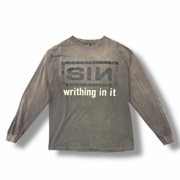 ブランド：SAINT MICHAEL（セントマイケル）商品名：2022AW LS TEE/SIN型番：SM-A22-0000-012特徴：フロント、バック、袖プリントデザインユーズド加工参考上代：30800円カラー：ブラック表記サイズ：L肩...