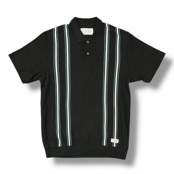 ブランド：WACKO MARIA（ワコマリア）商品名：2024SS STRIPED KNIT POLO SHIRT型番：24SS-WMK-KN12特徴：生地 - 若干硬めなニット生地。襟 - 2ボタンの1枚襟ブランドネームタグ参考上代：29...