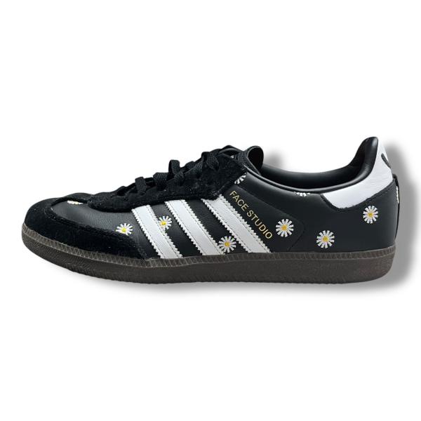 ブランド：adidas（アディダス） × atmos（アトモス）商品名：Samba Core Black型番：H03848特徴：原宿発のスニーカーショップ"ATMOS"と、イラストレーター"FACE"氏とのトリプルコラボレーションモデル「S...