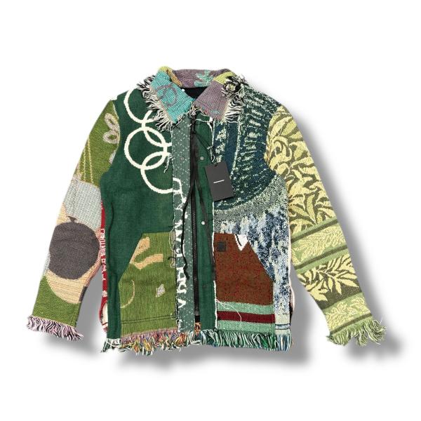 ブランド：MINUS （マイナス）商品名：2024SS Cut Off Drizzler Jacket型番：Ｍ-24S-CTOFDRJT特徴：フロントジップ裾サイドスリットサイドポケット×2一点一点柄が違うのが特徴参考上代：37400円カラ...