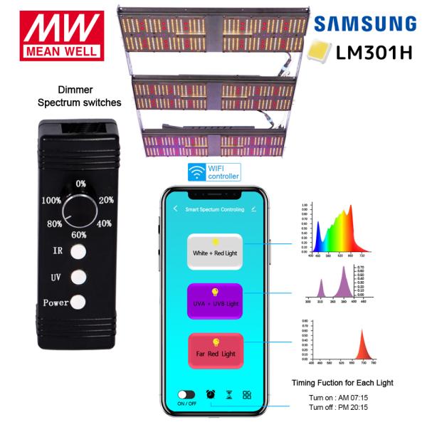 品名：MOTTOGROW量子ボードプロプラス810W用途：室内環境で植物栽培用LED照明器具、日照不足を解消したり、植物育成の必要な光能量を提供する。消費電力：810Ｗ PPE：2.7umol/wPPF：2146umol/sチップLED構成...