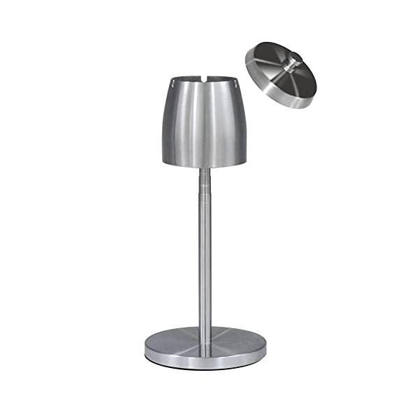 高さ調節可能灰皿はサイズ：10cm*10.2cm*8cm があります。自由に高さ調節できる「伸縮灰皿スタンド」です。約35cmー67cmに高さ調整可能ですので、お好みの高さに調整できます。本体部には３か所「U字」状のタバコかけ用の溝がありま...