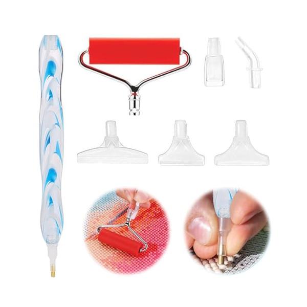 素材ダイヤモンド画筆は高品質のプラスチック製で、軽量で手触りが良く、丈夫で長持ちします。パッケージダイヤモンドポインティングペンツール一式が届きます。ペン先の異なるモデルは、異なる量のダイヤモンドを指すことができ、便利で簡単にあなたのDIY...