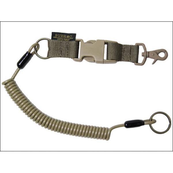 サブロック　スパイラルリーシュコード　ランディングネット、ランディンググリップ、プライヤーなど、各種ツールの脱落防止用リーシュコードです。NATIONAL MOLDING製 SIDE SQUEEZEバックルで中継することにより、リリースが可...