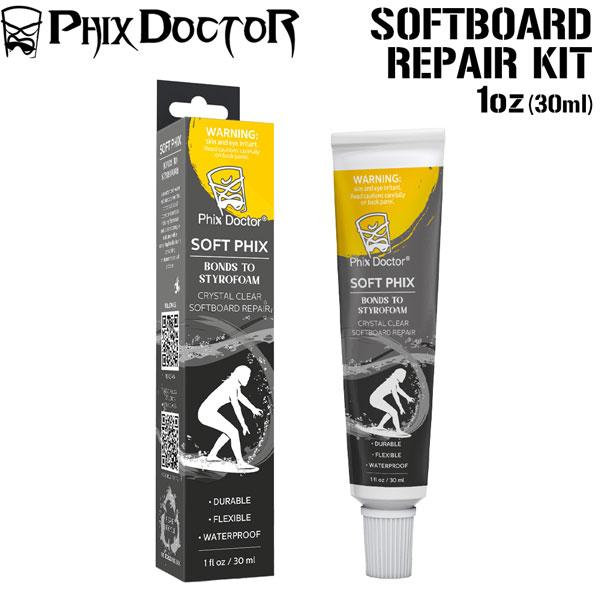 【PHIX DOCTOR】-SOFT PHIX SOFT BOARD REPAIR KIT-■ソフトボード用修理材■ソフトボードの芯材でも表面でも使用可。■スタイロフォーム　/EPS/EVA/HDPE/ゴム/木材/金属■ヘラ・サンドペーパー...