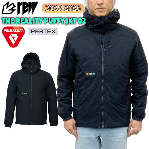 【正規代理店商品】●BRAND : REW アールイーダブリュー●品名 : REALITY PUFFY JKT 02 リアリティパフィージャケット●カラー :BLACK●サイズ : S/ M/ L●素材 : PERTEX QUANTUM A...