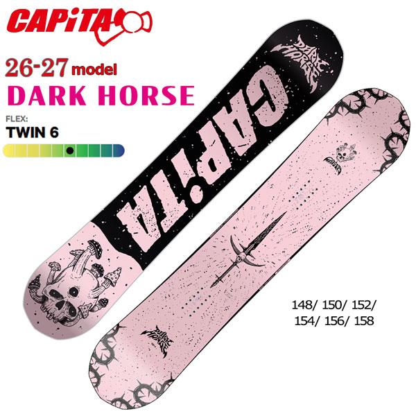 【正規代理店商品】●BRAND : CAPiTA キャピタ●品　名 : DARK HORSE ダークホース ●サイズ : 148cm/ 150cm/ 152cm/ 154cm/ 156cm/ 158cm●Flex：TWIN 6.0●ボードタ...