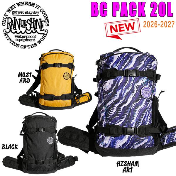【正規代理店商品】●BRAND : RAIN OR SHINE レインオアシャイン●品名 : BC PACK 20L バックカントリーパック●カラー : BLACK/ MUSTARD/ HISHAMART●サイズ : H51×W35×D13...
