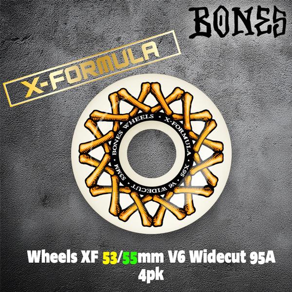 【正規取り扱い店】●BRAND：BONES(ボーンズ)●品番：33222512●品名： WHEELS X-FORMULA XF WIDE-CUT 95A V6 4個セット ●サイズ : 53/55ボーンズウィール BONESWHEELS X...