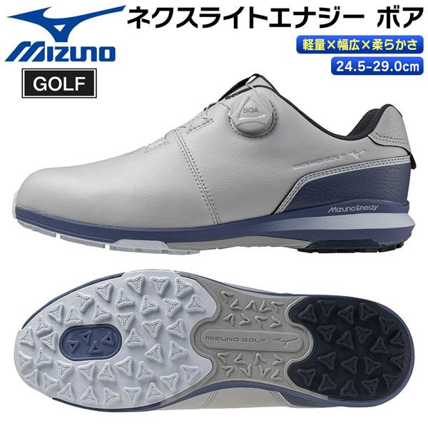 【正規取り扱い店】●BRAND : MIZUNO(ミズノ)●品番 : 51GQ245003●品名 : ネクスライトエナジー ボア(ゴルフ/防水)●カラー : 03/グレー×ライトネイビー●サイズ : 24.5cm25.0cm25.5cm26...